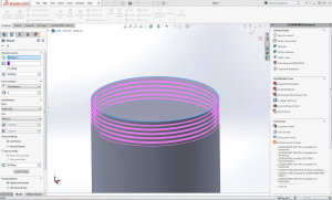 SOLIDWORKS Hints & Tips: Adding a custom size thread – The SolidApps Blog